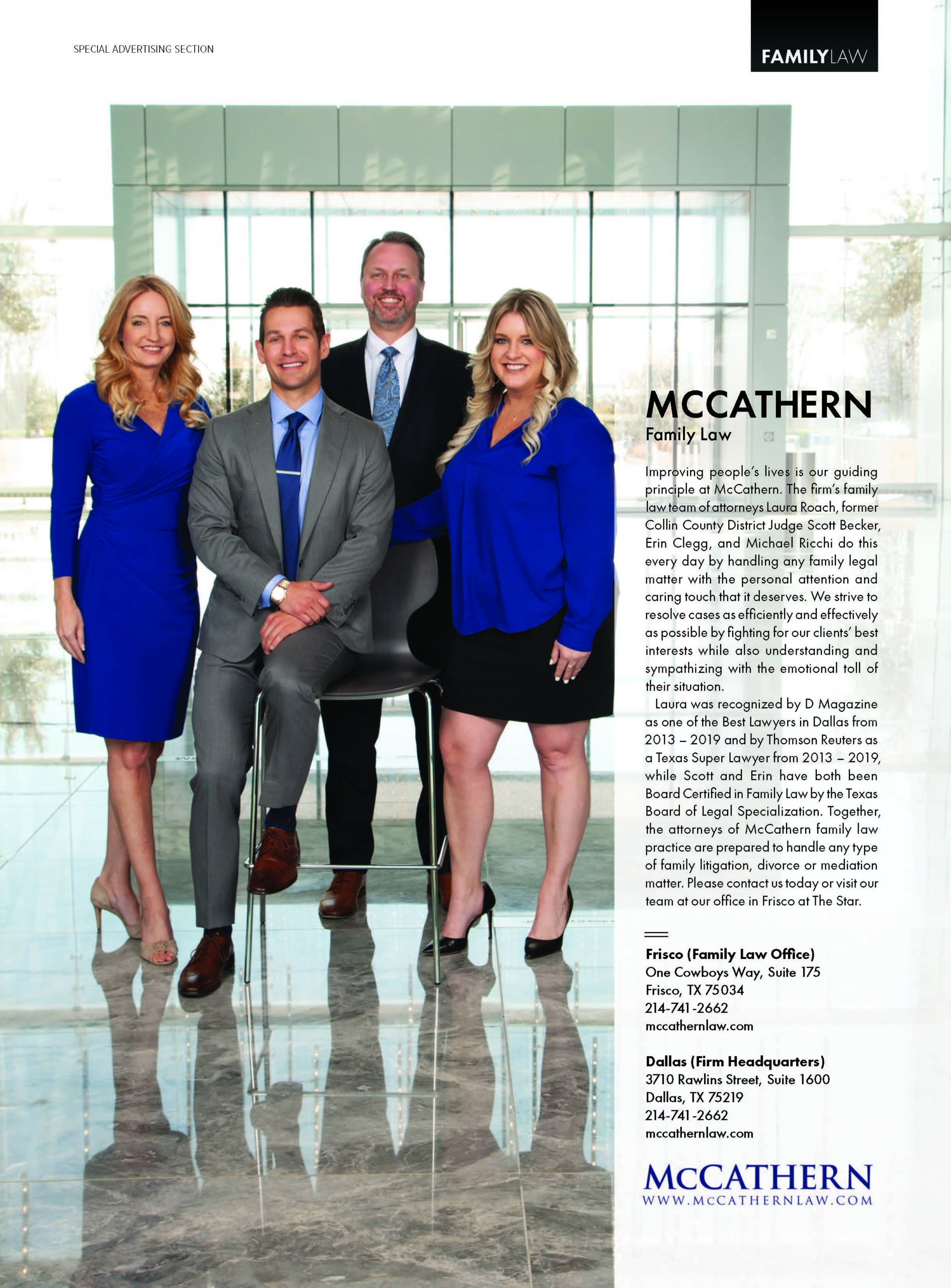 McCathern Profiled in Local Profile Magazine's Family Law Issue